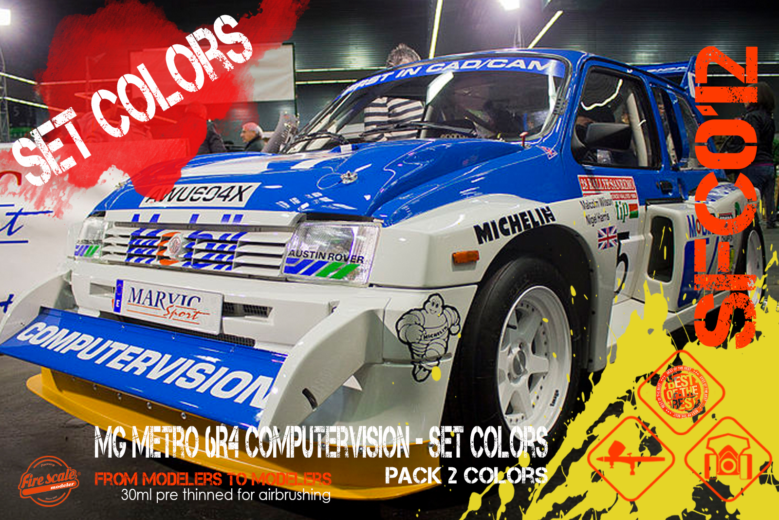 MG Metro 6R4 Computervision Set Colors