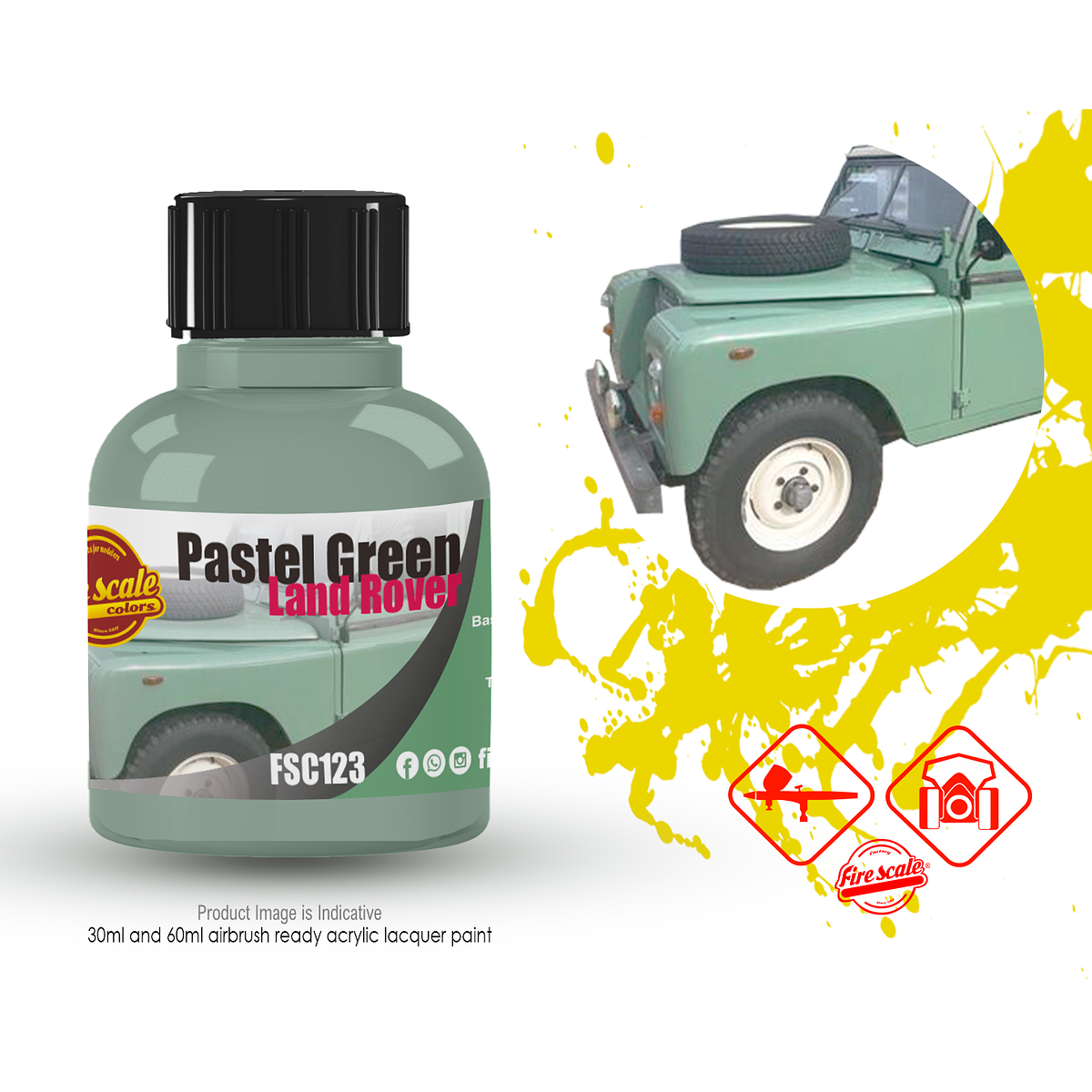 Pastel Green Land Rover