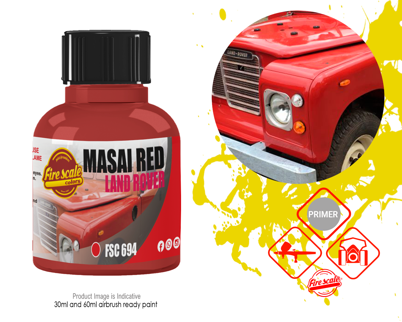 Masai Red Land Rover