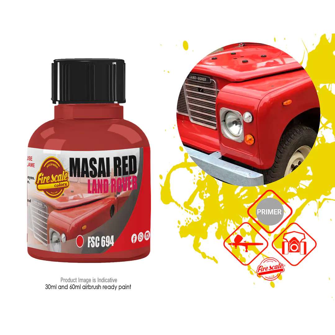 Masai Red Land Rover