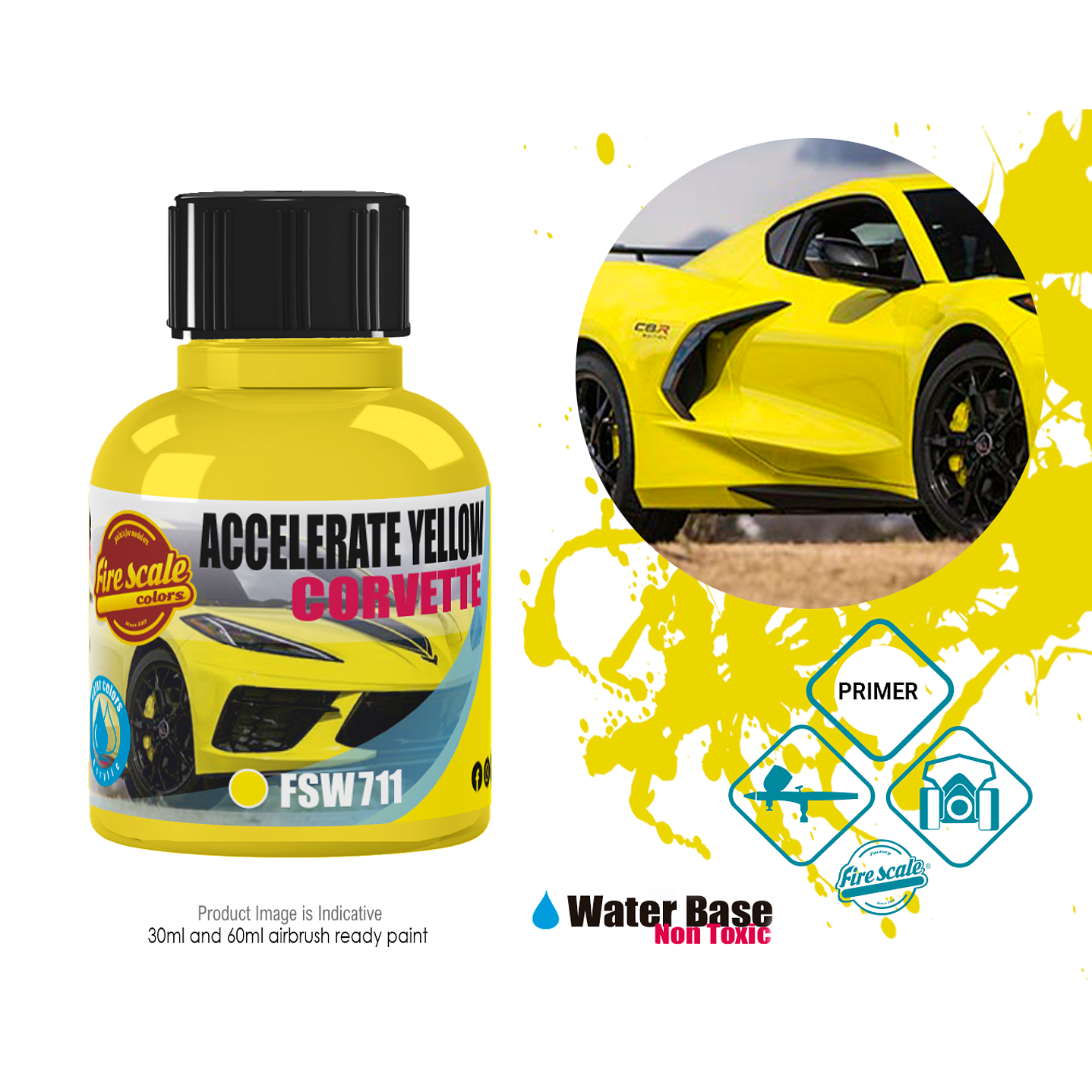 Accelerate Yellow Corvette