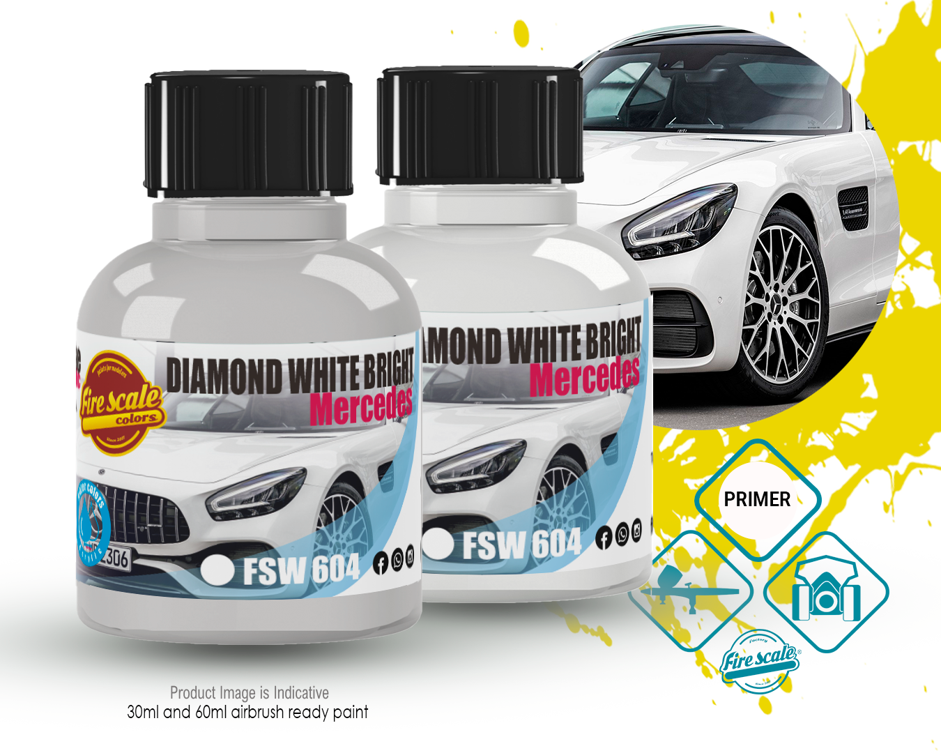 Diamond White Bright Mercedes + BASE