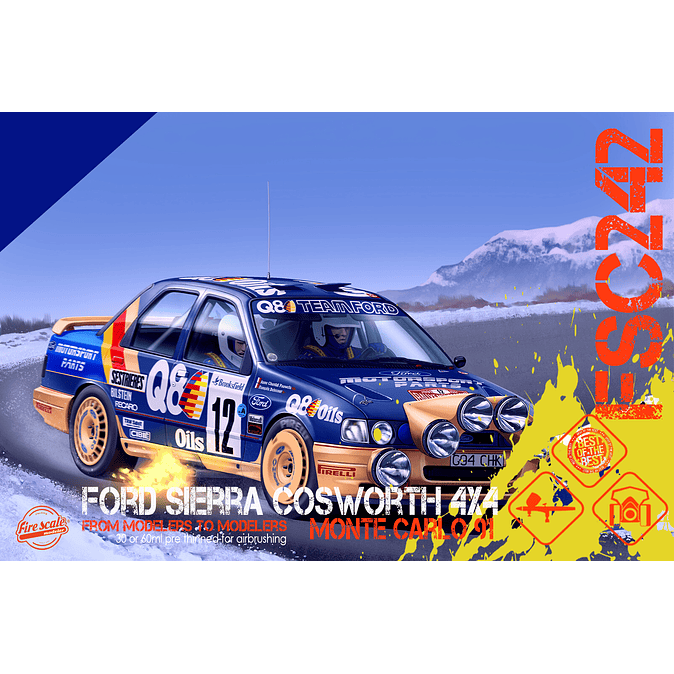 Ford Sierra Cosworth 4x4 Monte Carlo 91 [Decals color]
