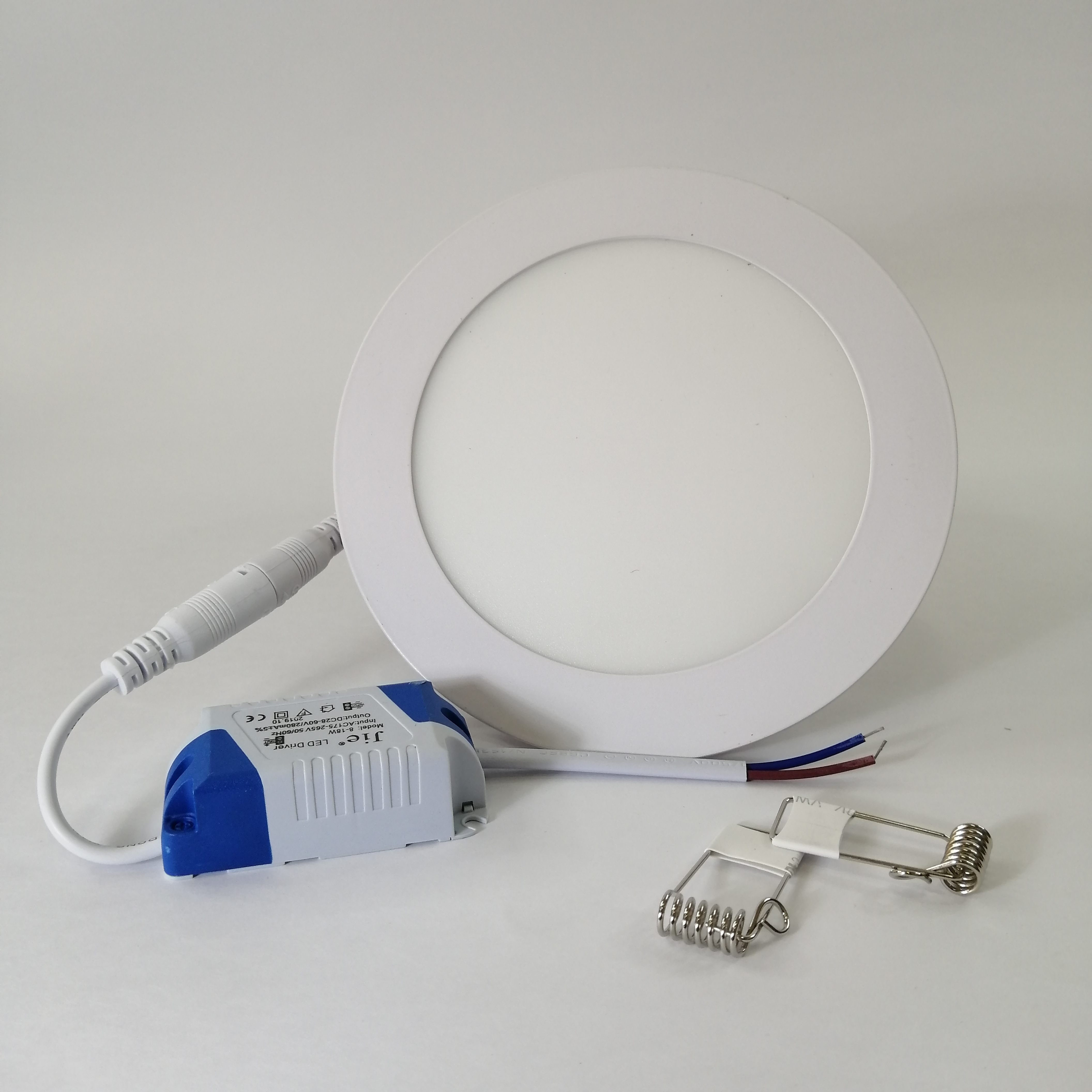 Foco panel LED 18w embutido redondo luz calida