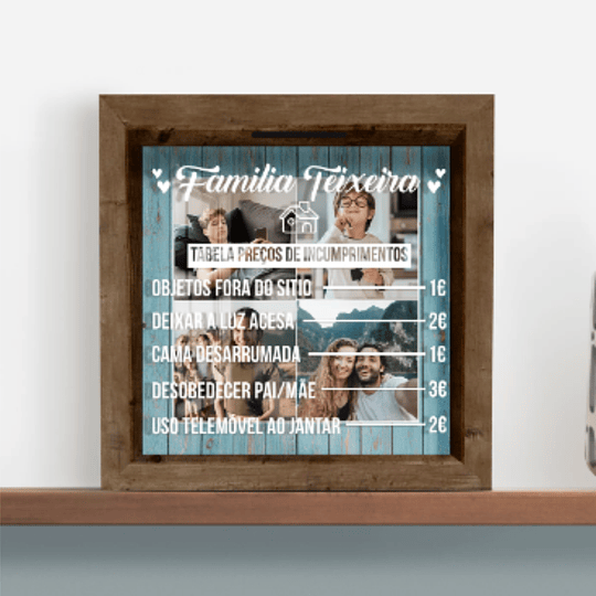 Mealheiro Personalizado - Família