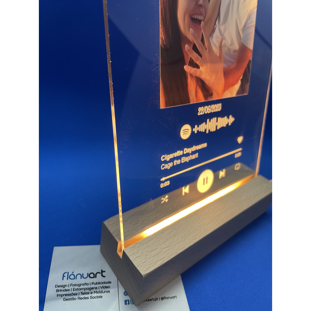 Placa Led Spotify Personalizável