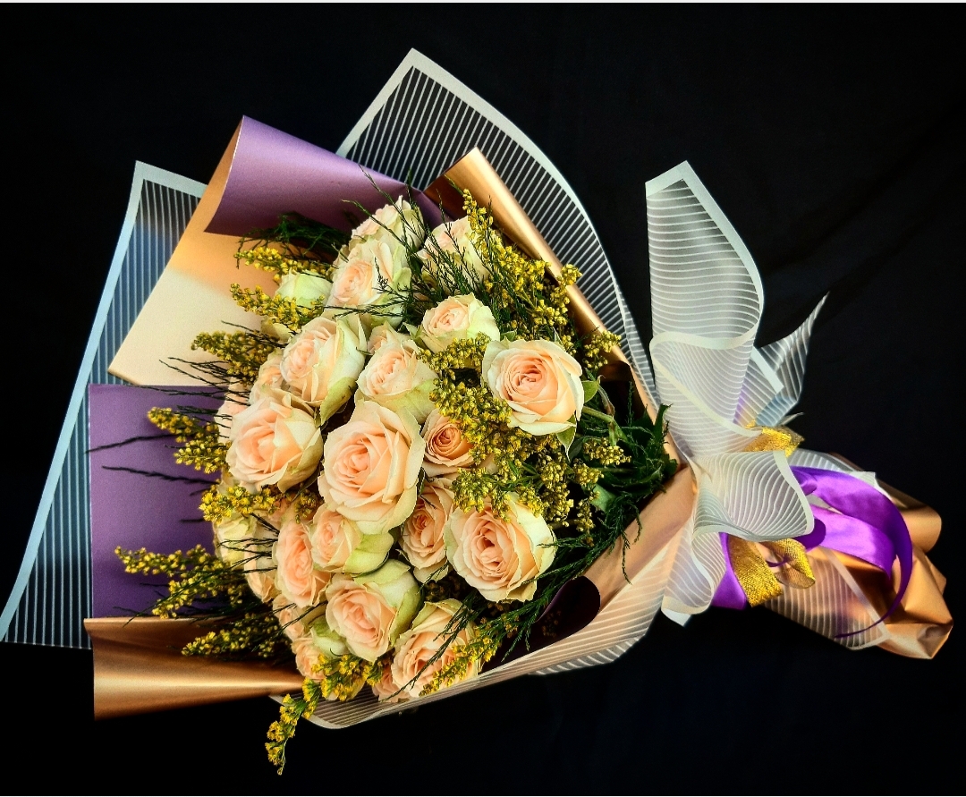 Ramo de mini rosas pastel