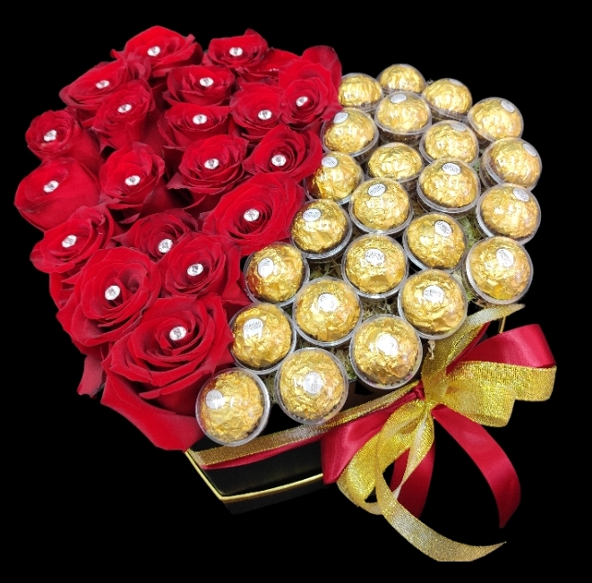 Corazón Premium con bombones