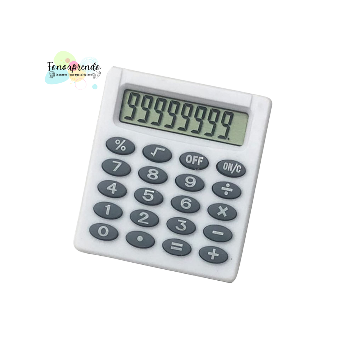 Calculadora de bolsillo - Blanca | Fonoaprendo