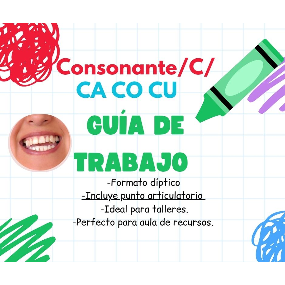 Díptico fonema /c/ CA-CO-CU