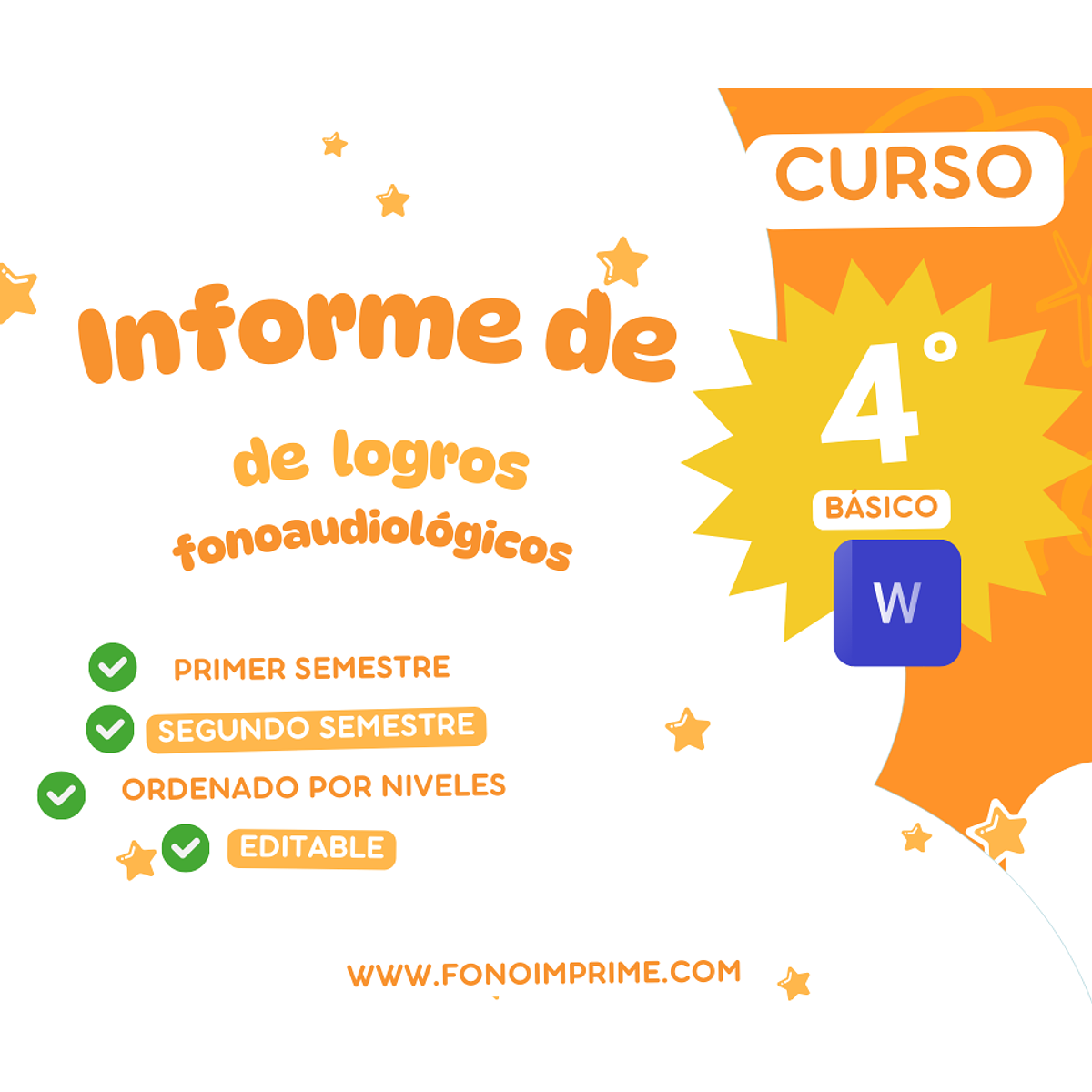 informe de logros 4° básico