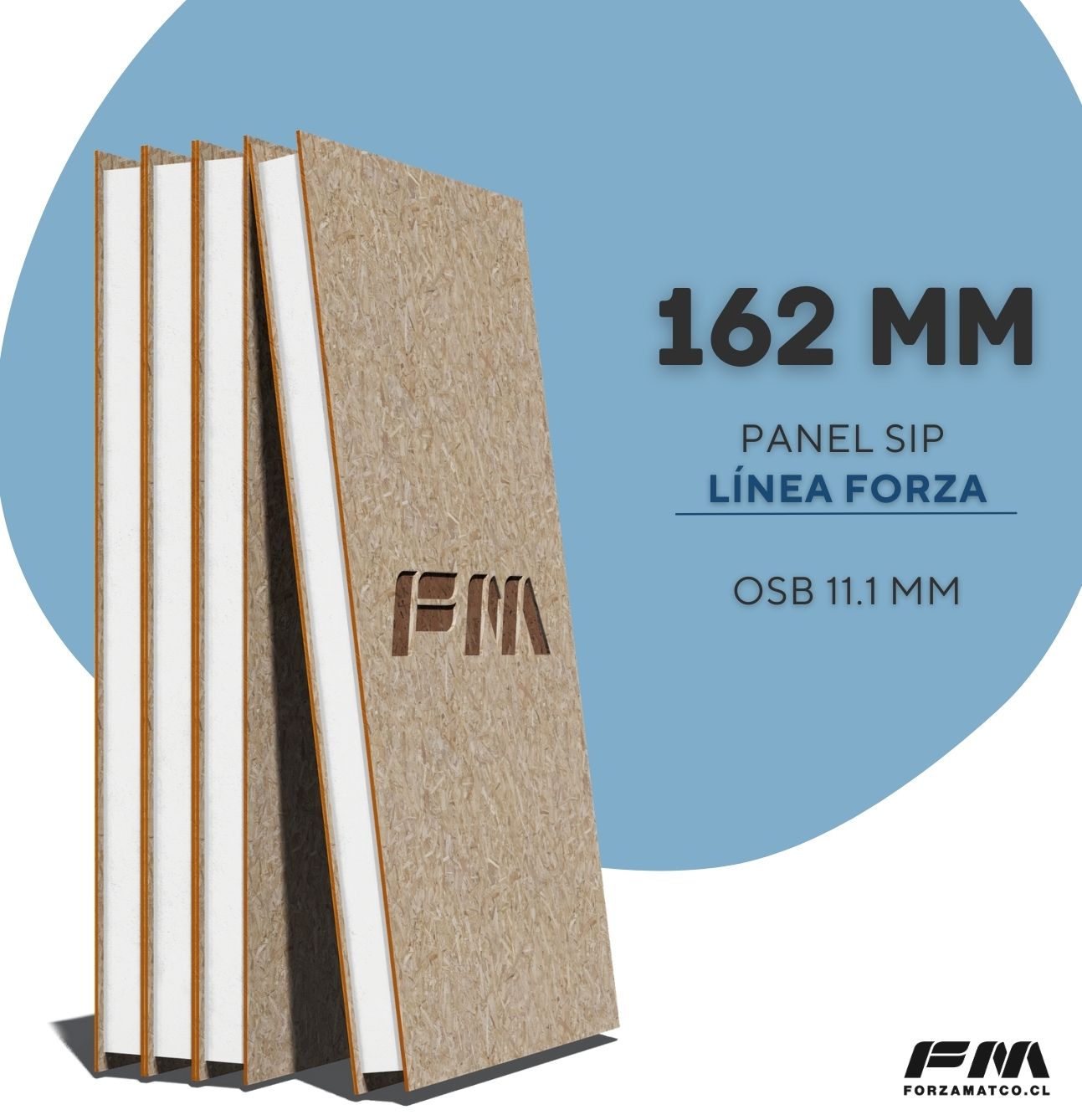 Panel Sip 162mm (2x6 Cepillado) OSB 11.1mm
