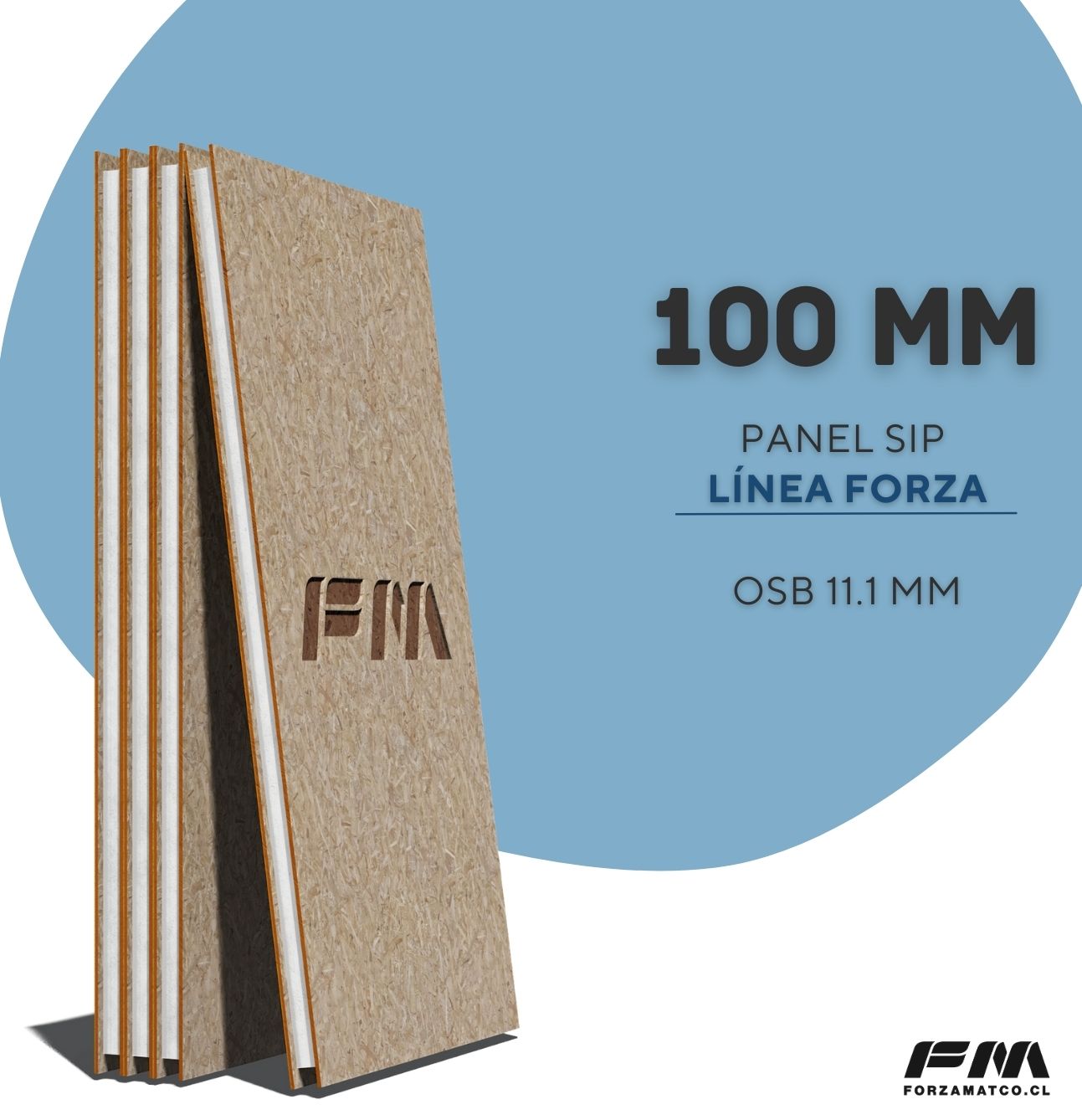 Panel Sip 100mm (2x3 Bruto) OSB 11.1mm