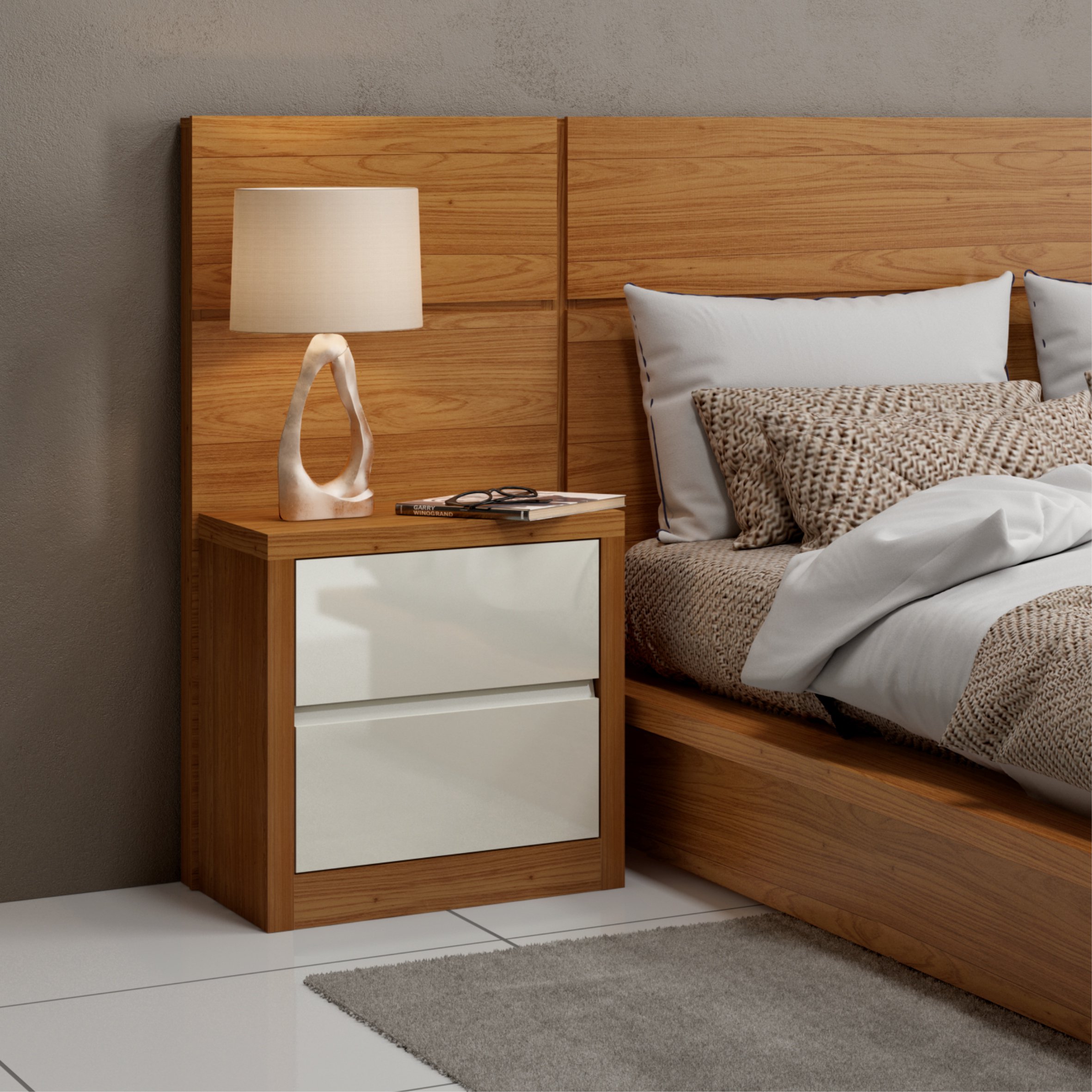 Velador Tw141 2C Castaño Off White