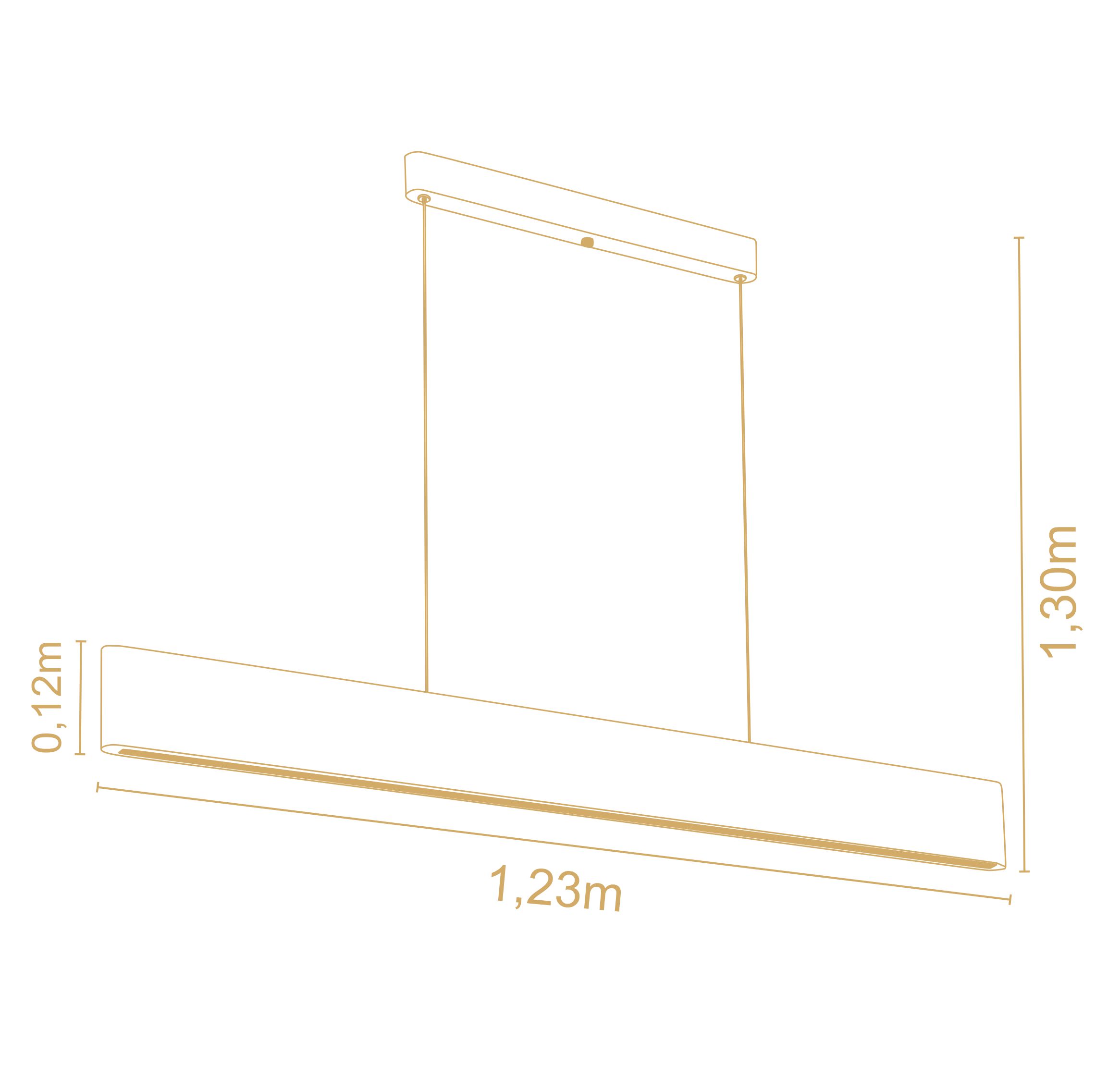 Lampara Colgante Rettangolare 3088Ct