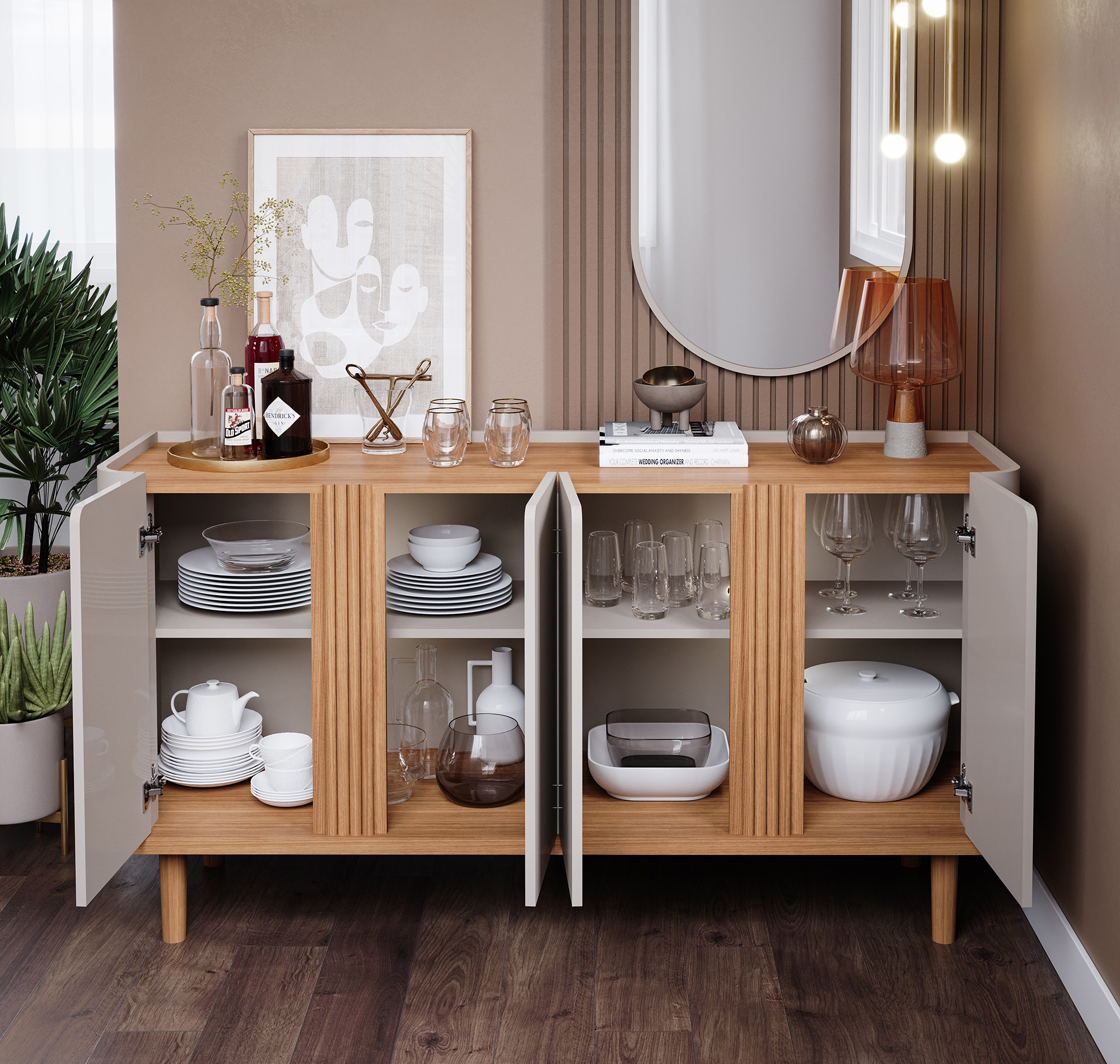 Buffet Eva Off White Natural