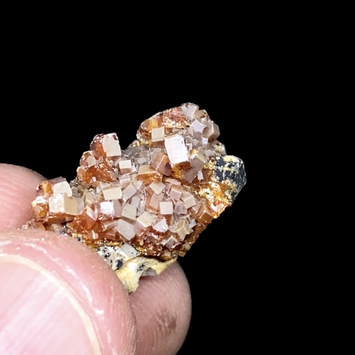 Vanadinita y baritina en cristales #9