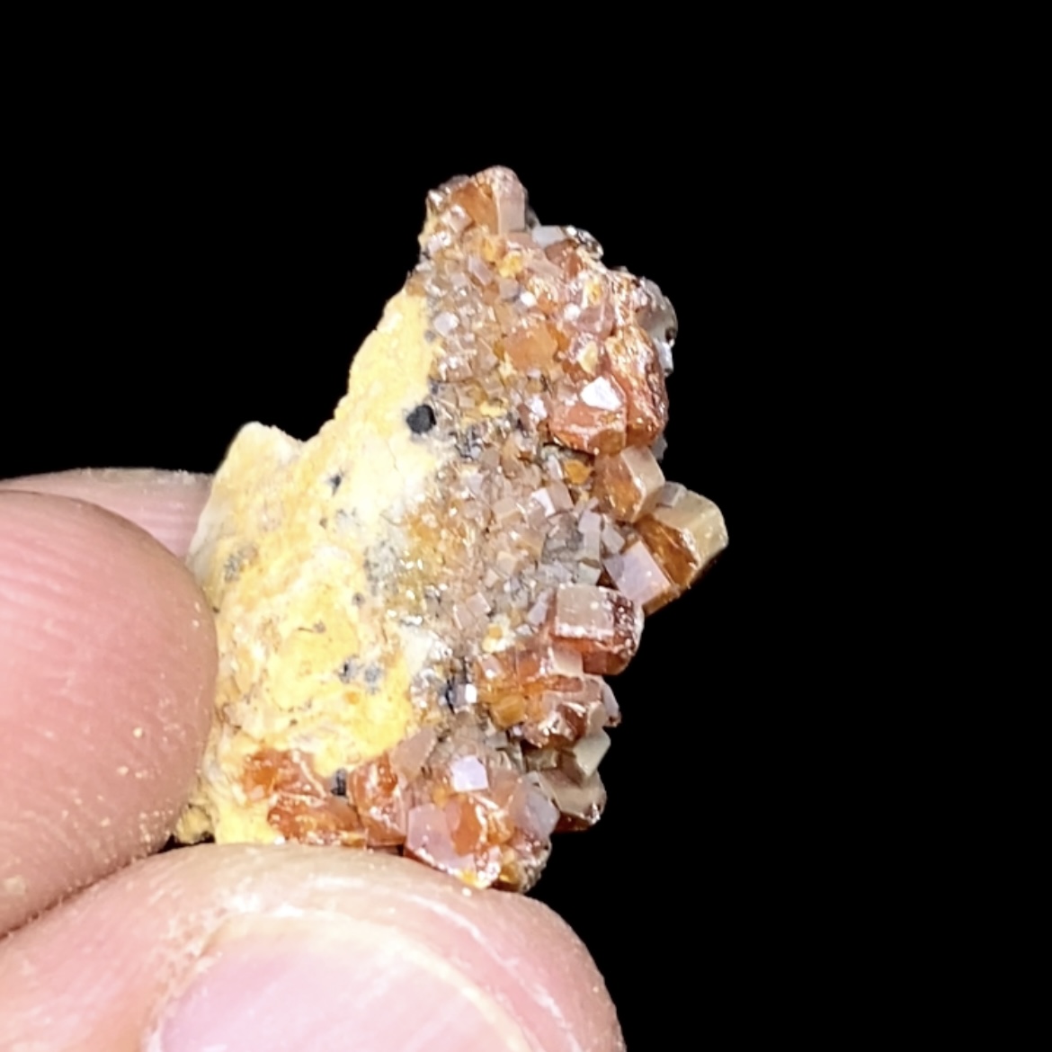 Vanadinita y baritina en cristales #9