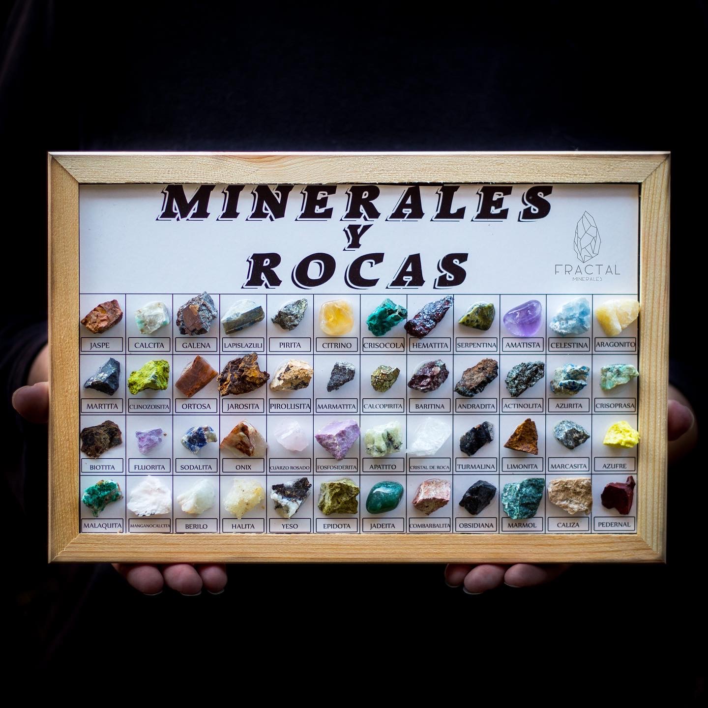 Set geológico 3 - Muestrario 48 minerales + Lupa. Colección