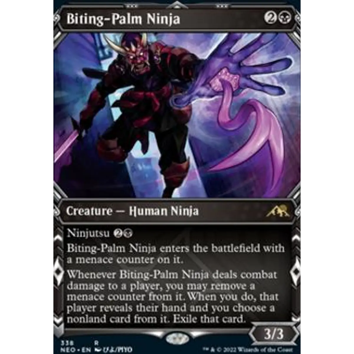 Biting-Palm Ninja (Showcase) - Kamigawa: Neon Dynasty Varian