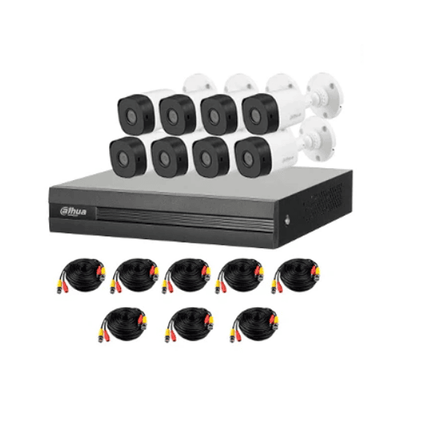 Kit Dahua 8 camaras Bullet 2MP