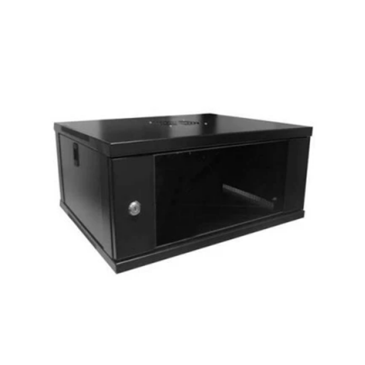 Gabinete 4U con vidrio y ventilador (negro)