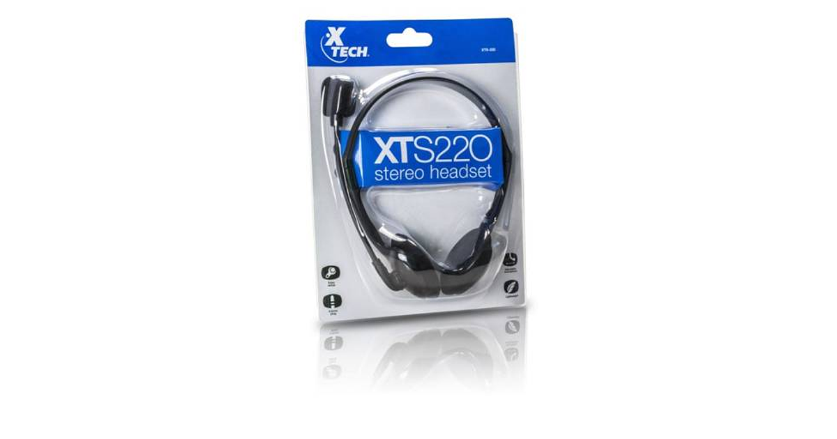 Auricular con Microfono Xtech XTS-220 , Dos enchufes de 3,5m