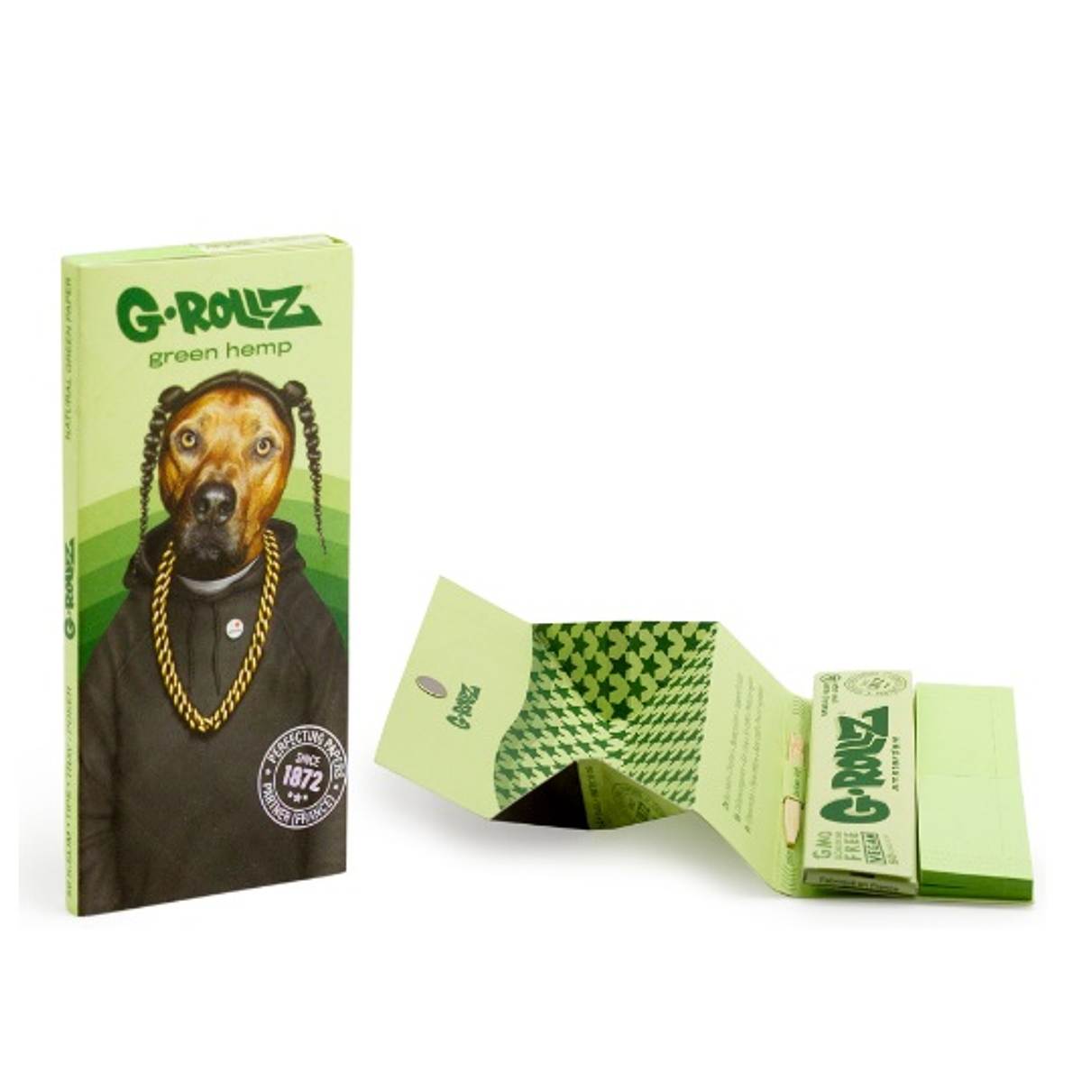 G-Rollz Bio Organic Green Hemp Papelillos King Size+ Tips