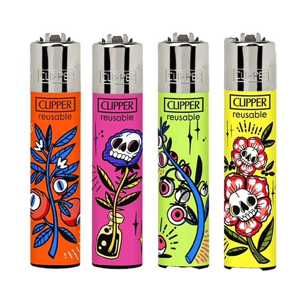 Encendedor Clipper Recargable Strange Flowers 2