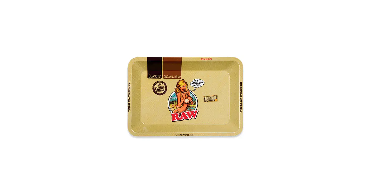 Bandeja Raw Girl Mini Metálica Portátil