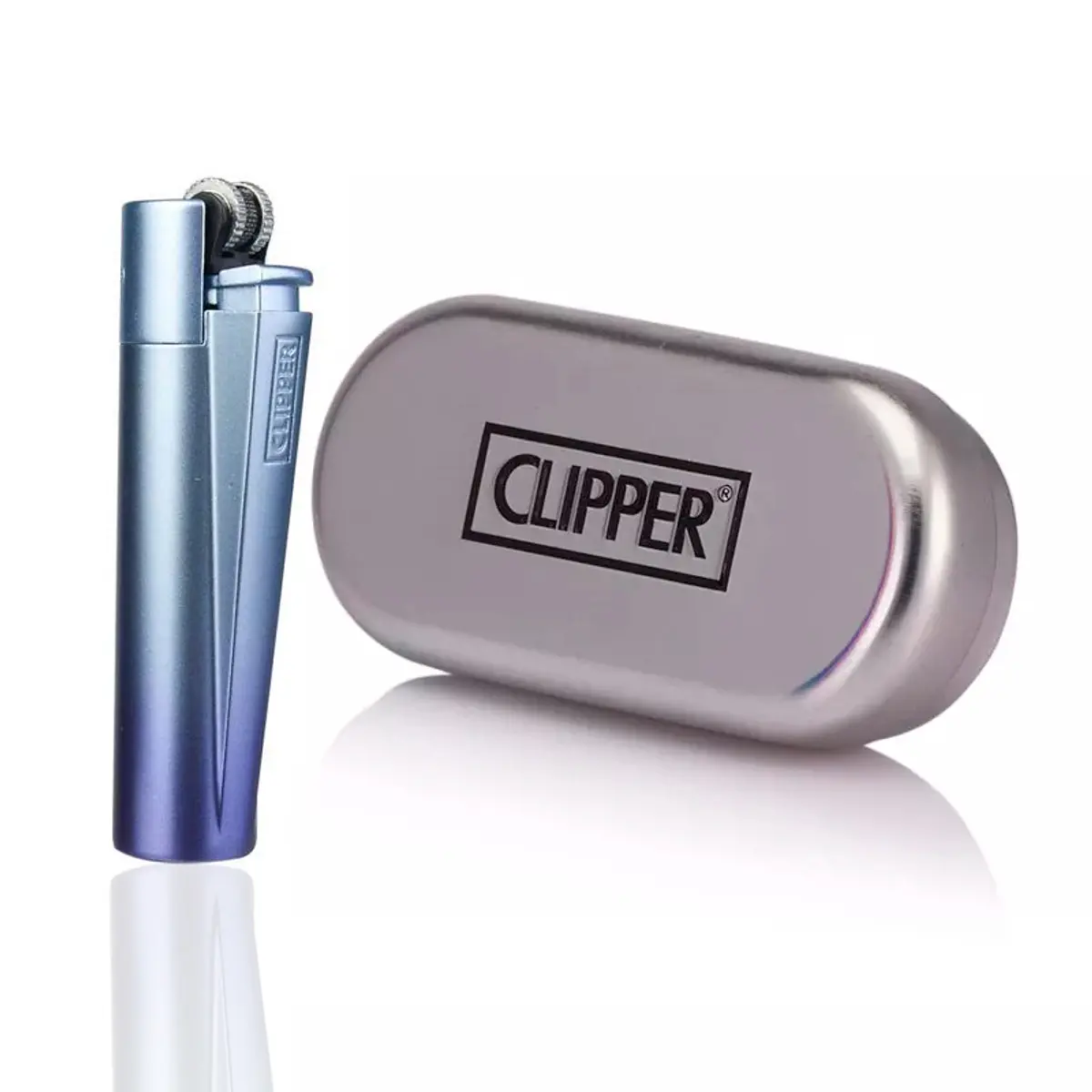Encendedor Clipper Metálico Blue Gradient