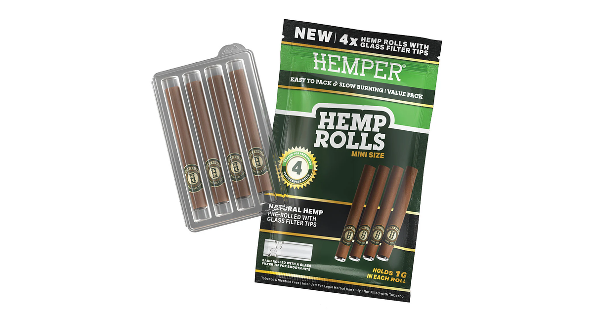 Hemper Hemp Rolls + Boquilla de Vidrio | Experiencia Premium