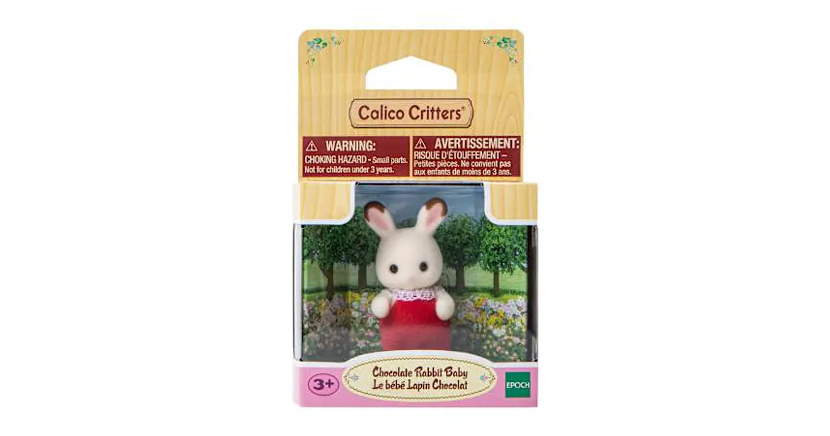 Calico Critters Chocolate Rabbit Baby Figure