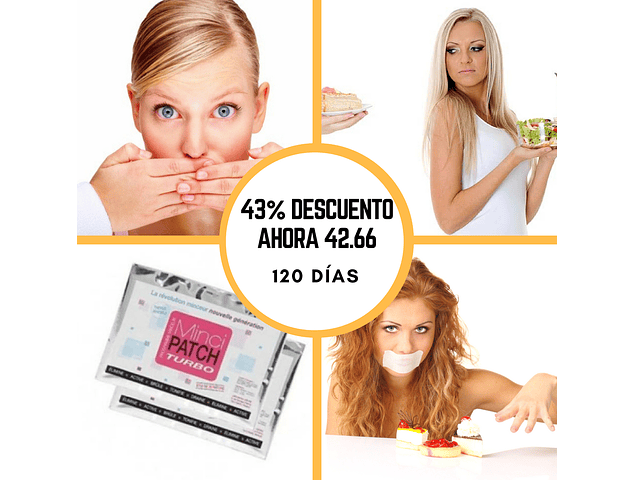 Minci Patch Inhibidor apetito | Pack 120 días 43% Off | Formula San
