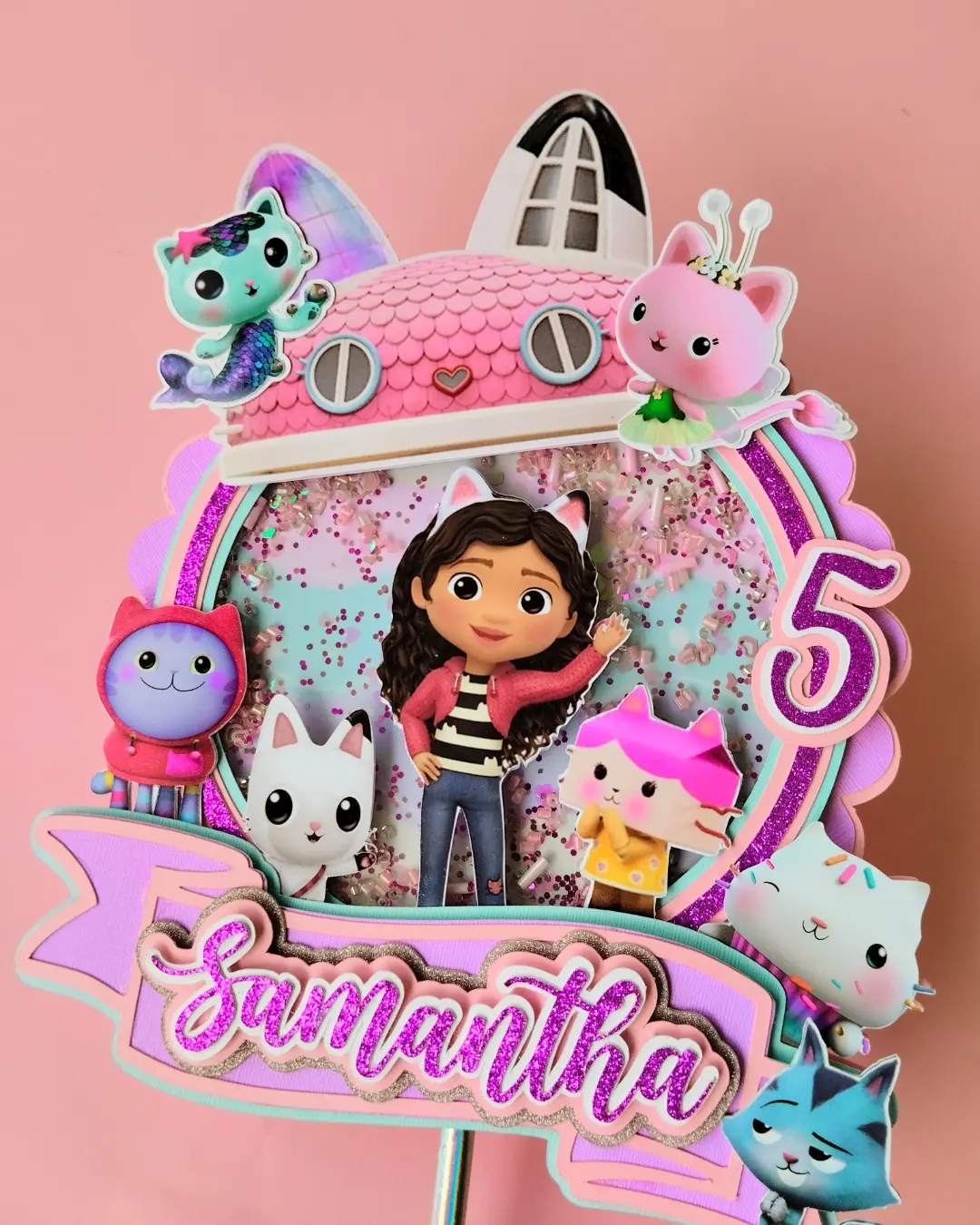 ARQUIVO DE CORTE TOPO DE BOLO A CASA MÁGICA DA GABBY