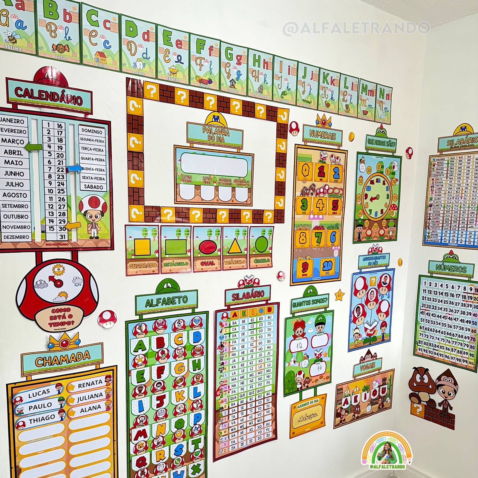 ARQUIVO SUPER MARIO PAINEL VOLTA ÁS AULAS