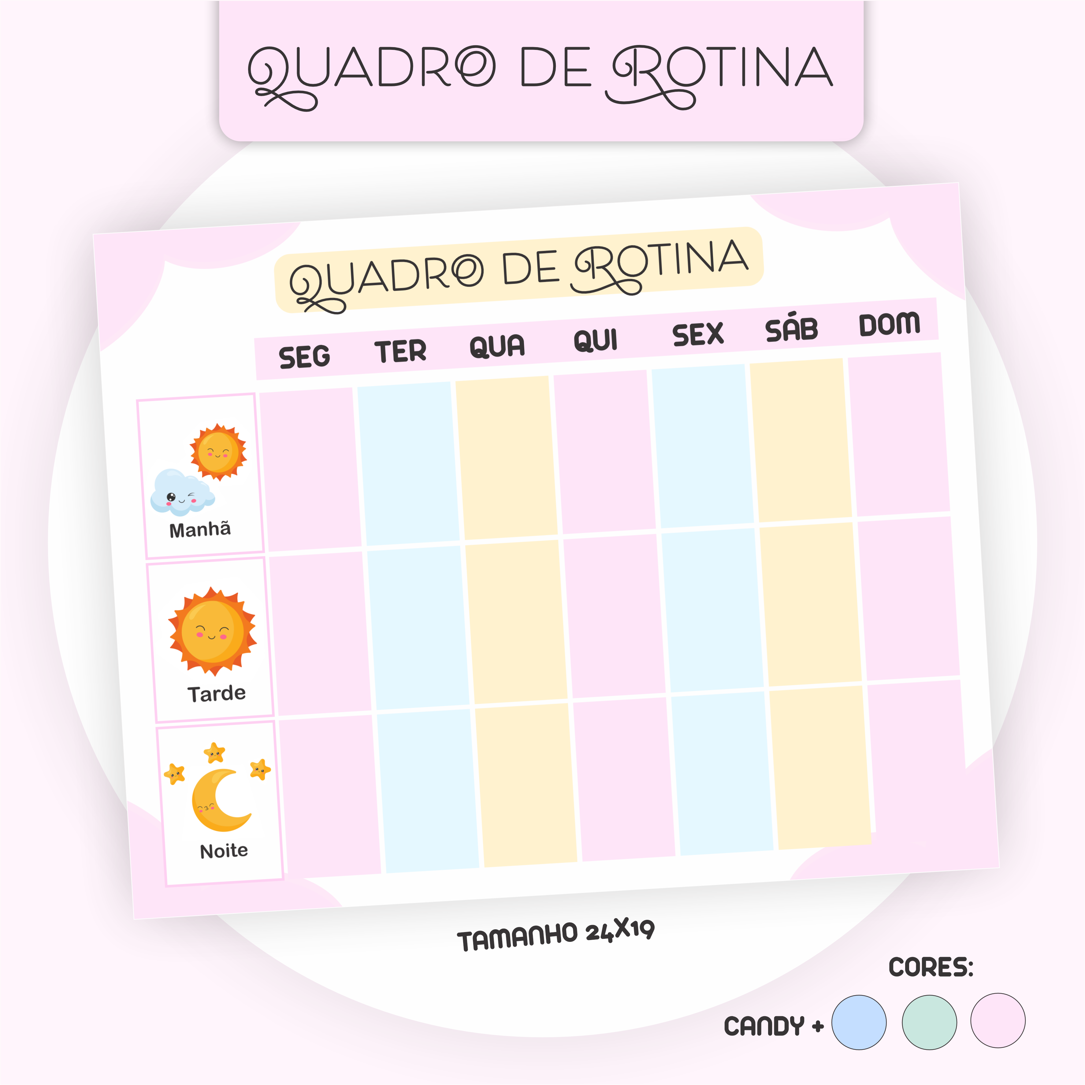 Arquivo quadro de rotina crianças