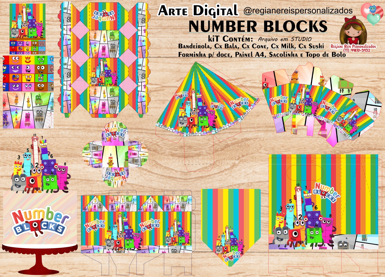 Arquivo de corte Number Blocks