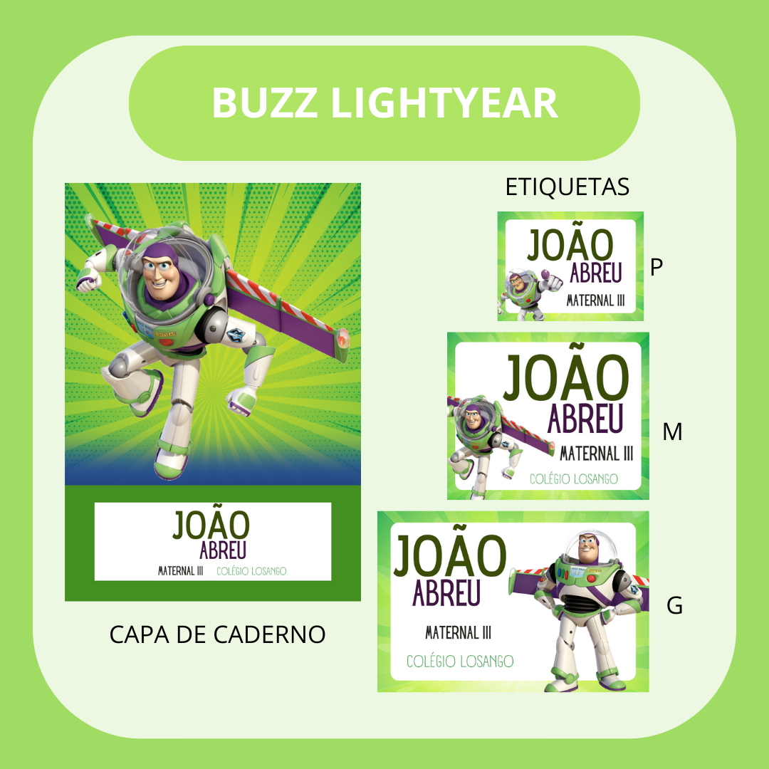 Arquivo etiqueta escolar buzz lightyear