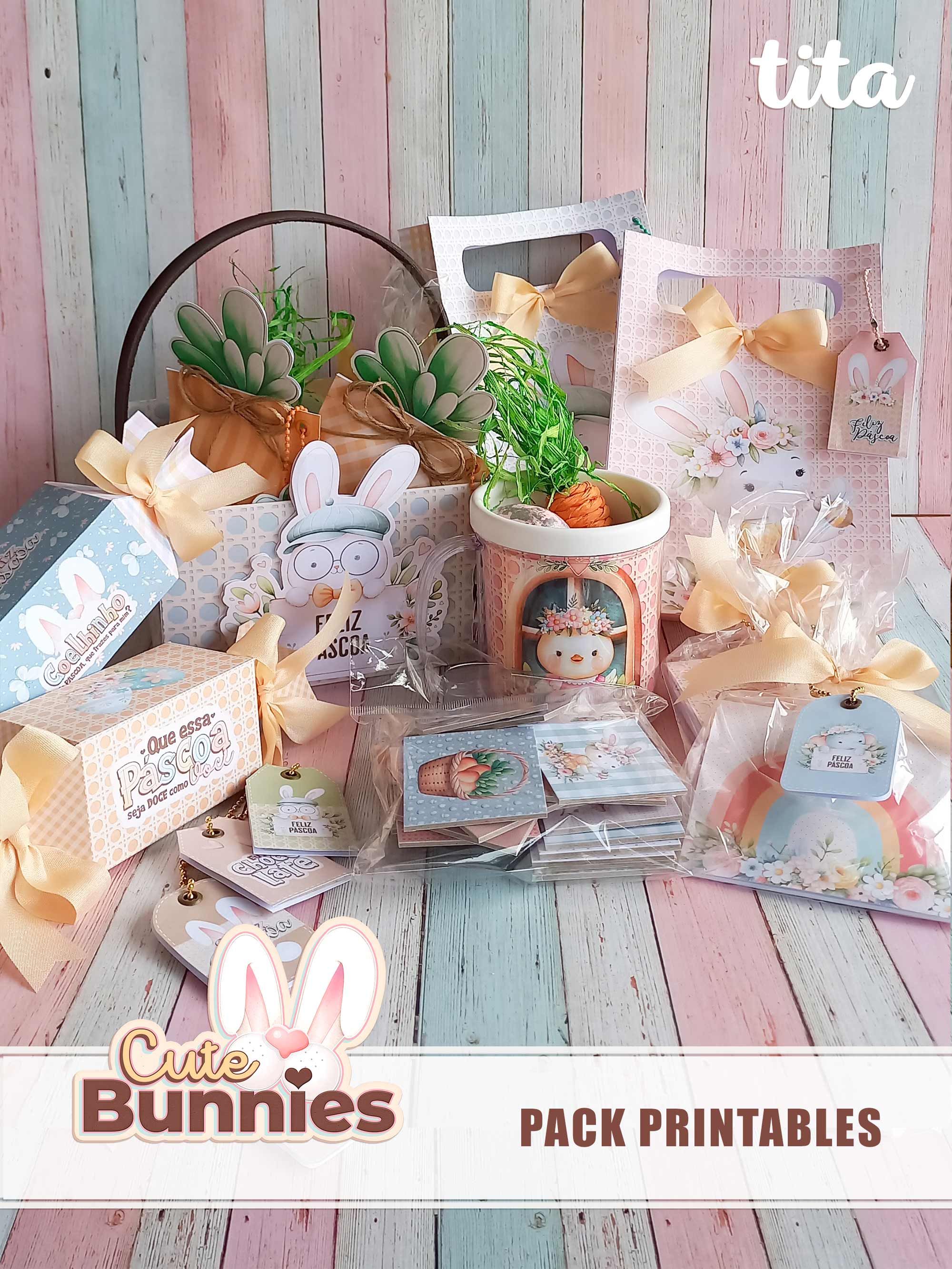 Arquivo Cute Bunnies - Pack Printables - Tita