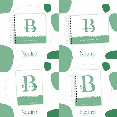 Arquivo Kit Encadernação Baby Alfabeto Verde - Luma