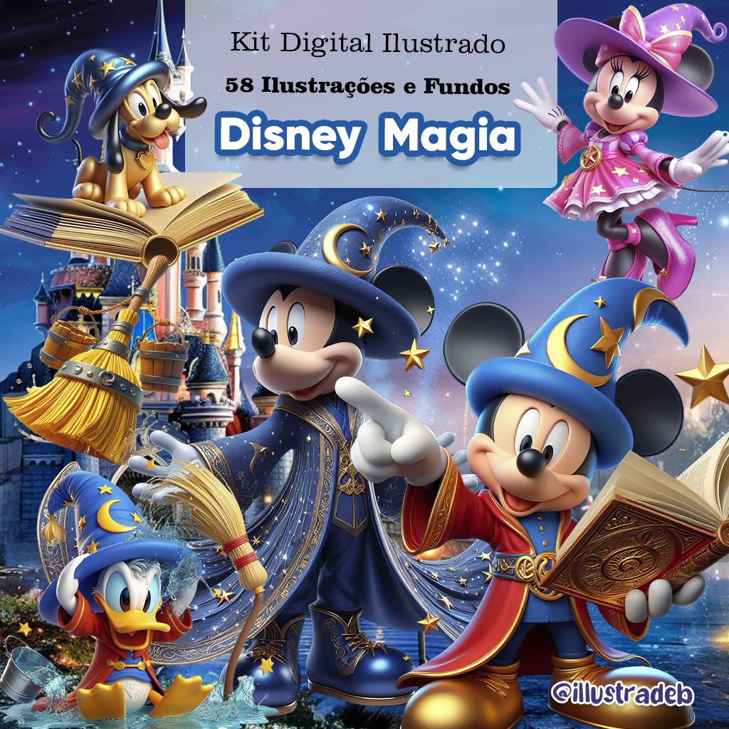 Kit digital disney magia - illustradeb