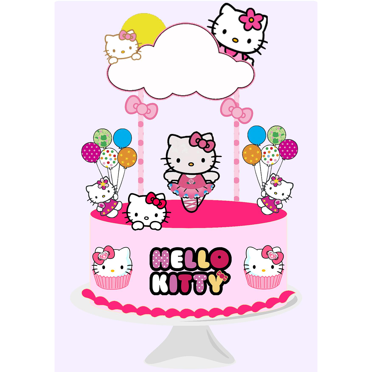 Arquivo topo de bolo hello kitty