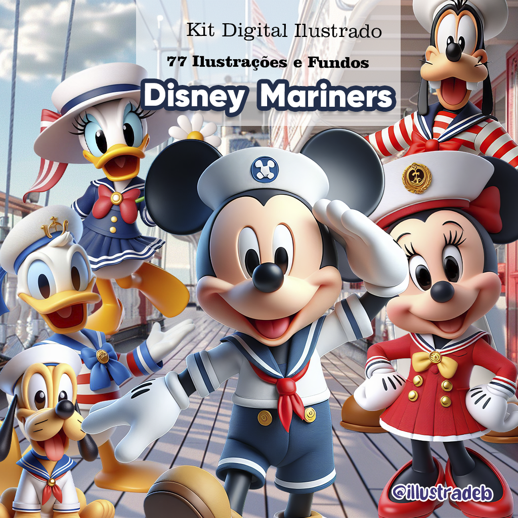 Kit digital disney marinheiros - ilustradeb