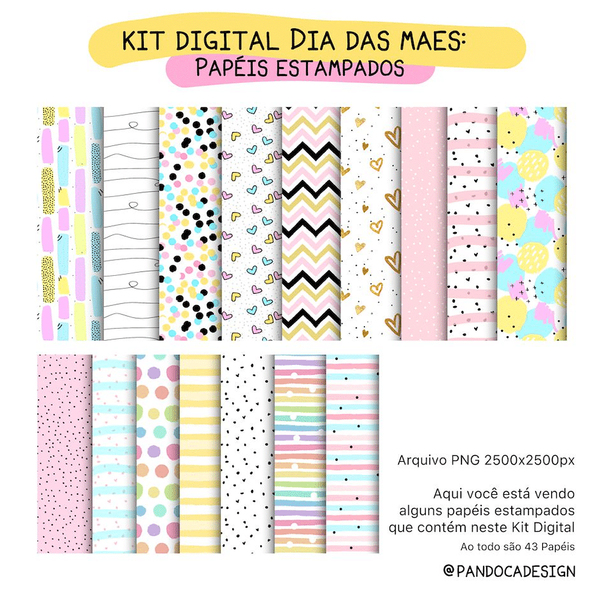 Kit Digital Dia das Mães 2020 - Pandoca
