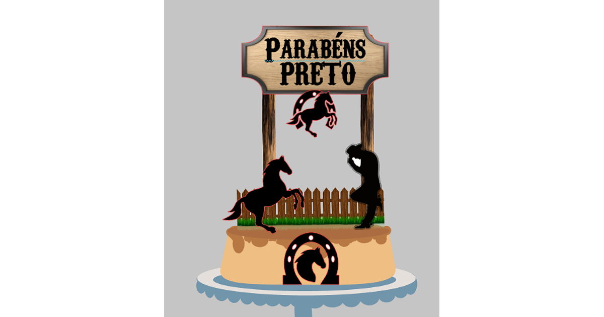 Arquivo Topo de Bolo Cavalo Haras