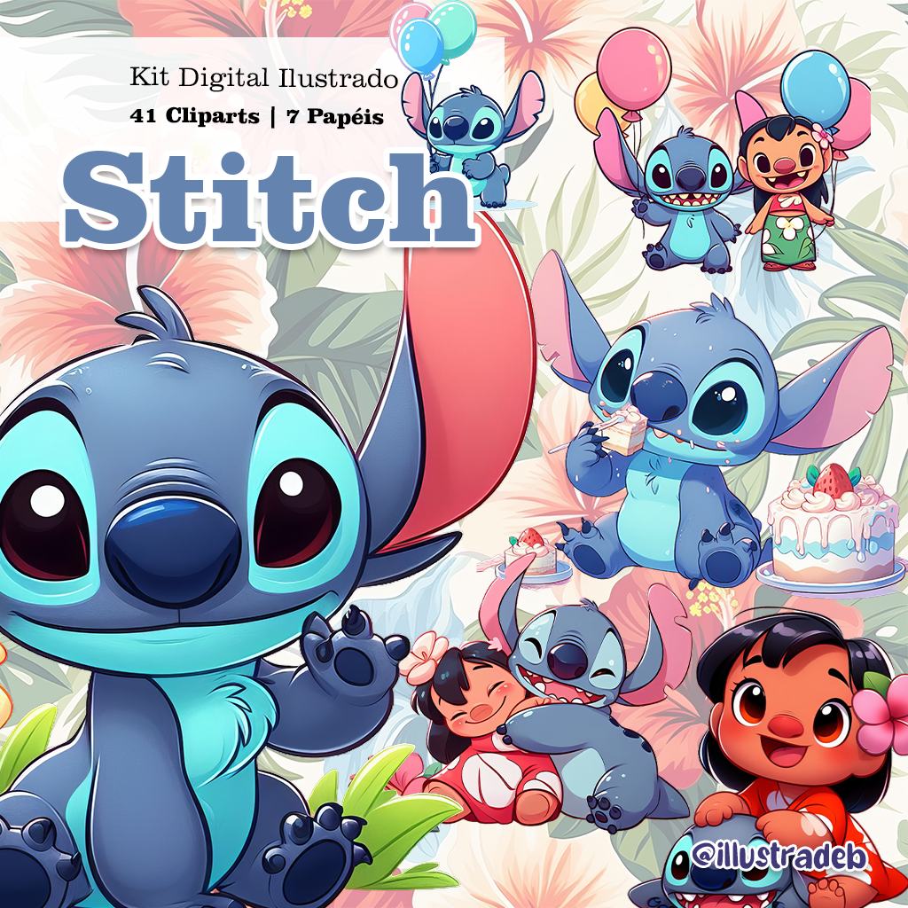 Kit Digital Stitch 3D - ILLUSTRADEB