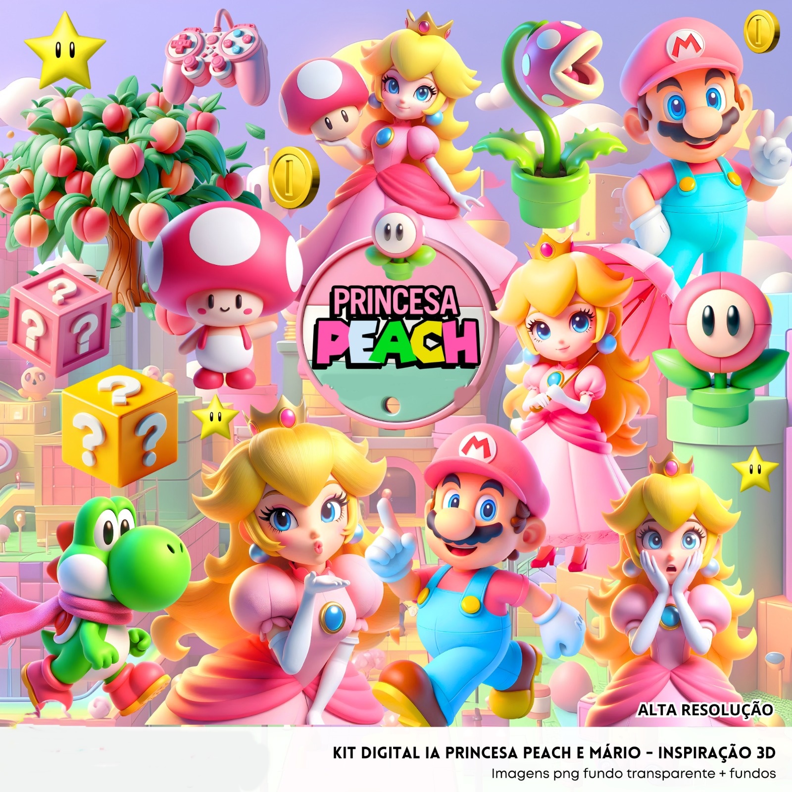 Kit digital Princesa Peach