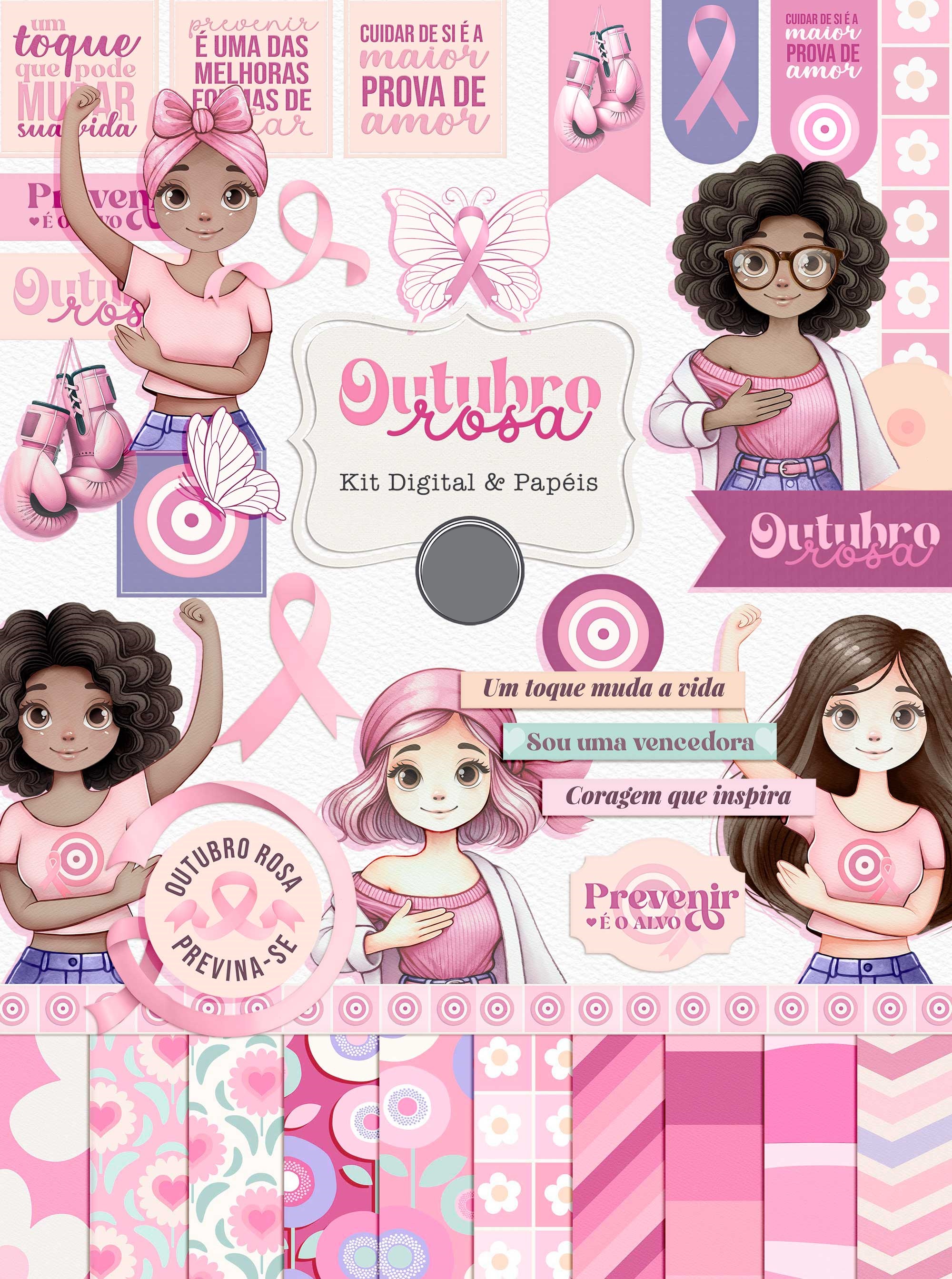 Kit Digital Combo Outubro Rosa 2024 - Tita