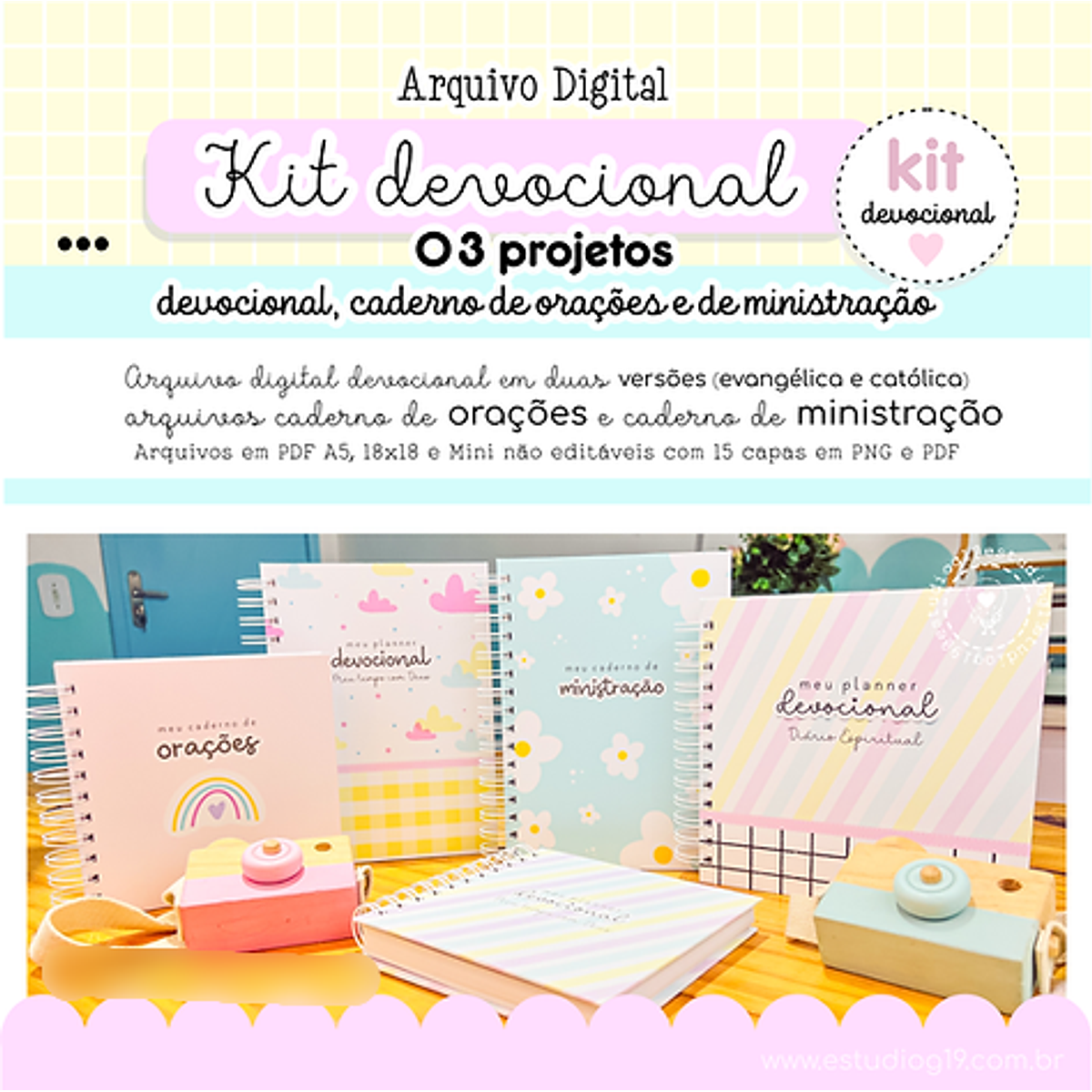 Arquivo Encadernação Kit Devocional - studio g19